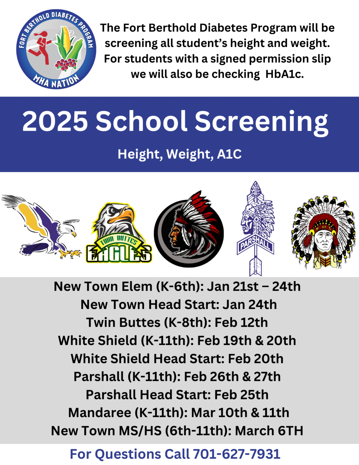 Edwin Loe Elementary School Screening | Fort Berthold Diabetes Program